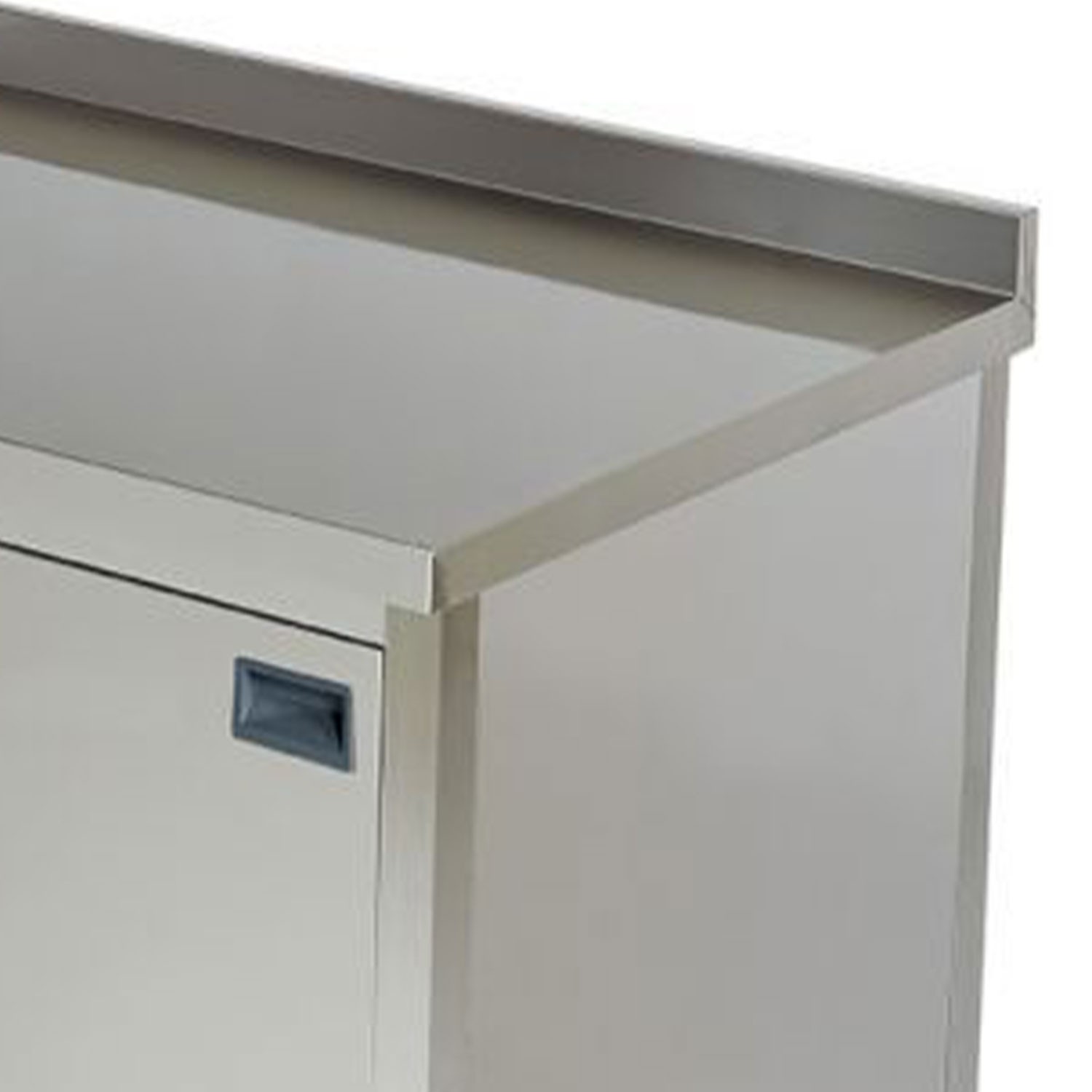 Masa-dulap inox, usi glisante, 1400x700x850 mm