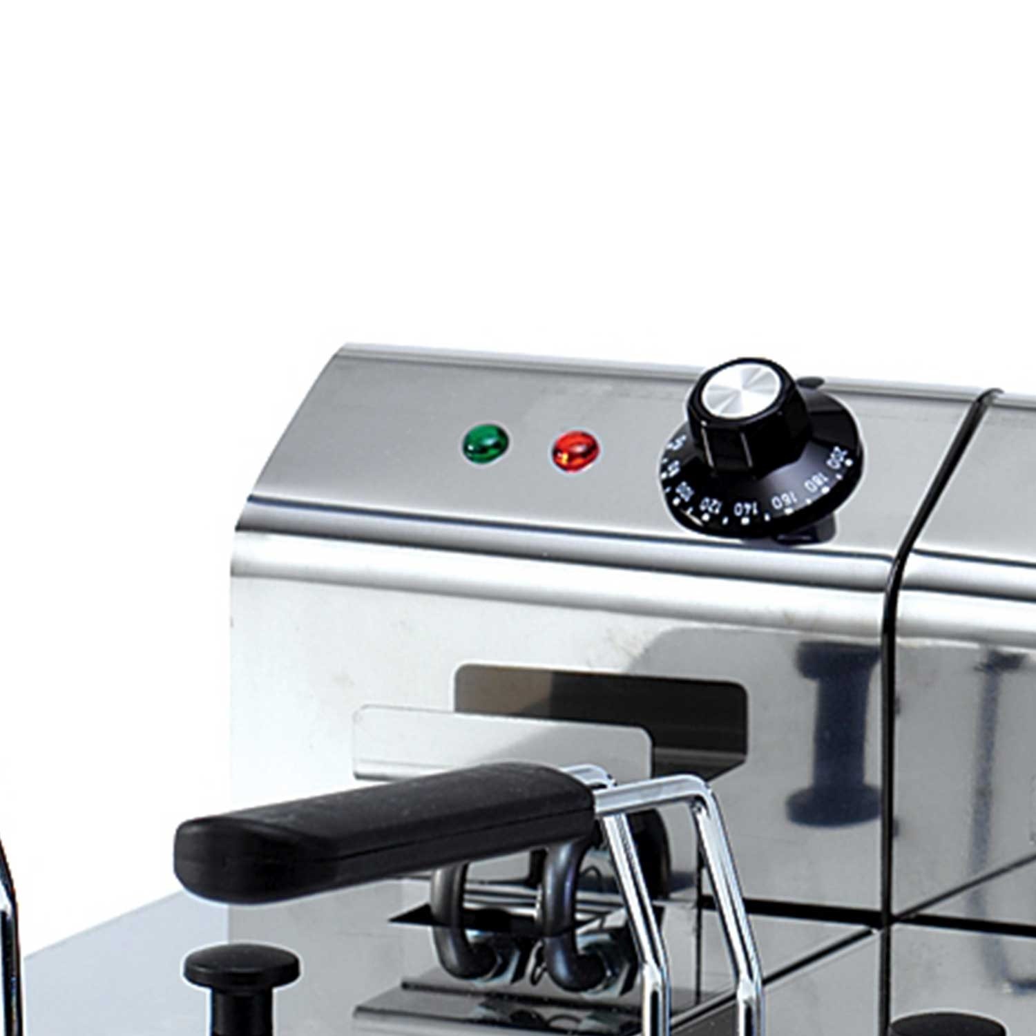 Friteuza electrica, 2 cuve, 2x5 litri, putere 2x2000 W, inox