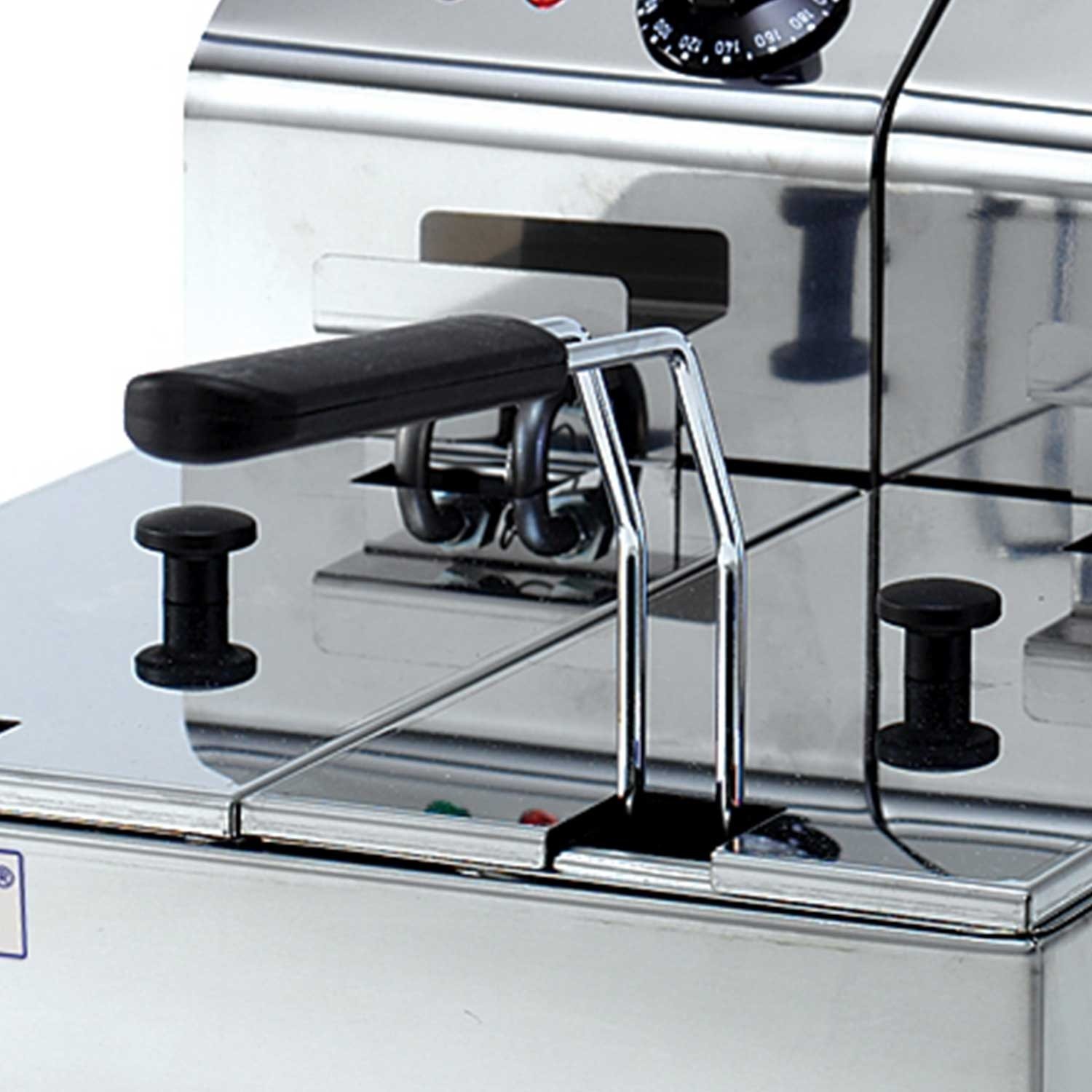 Friteuza electrica, 2 cuve, 2x5 litri, putere 2x2000 W, inox