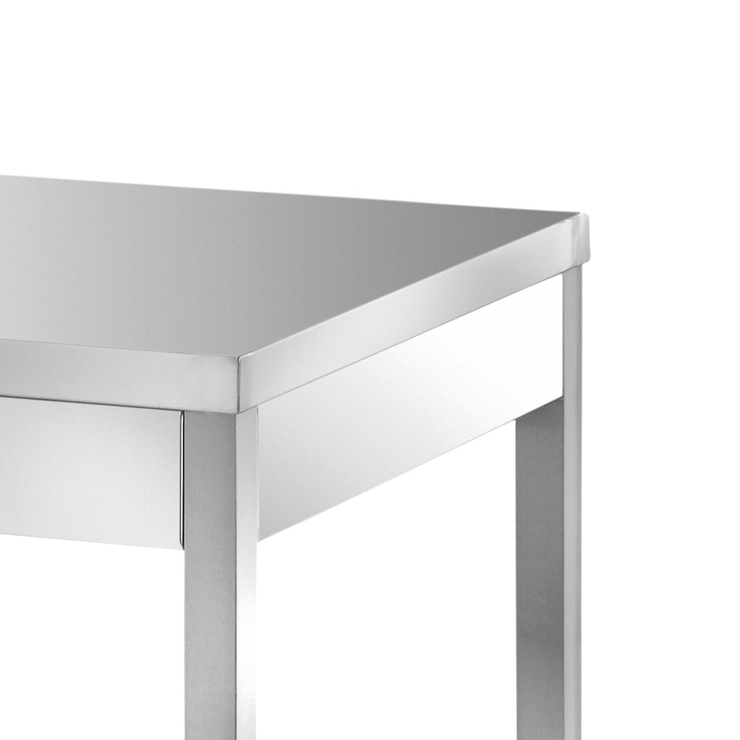 Masa centrala inox, 1400x700x850mm, polita inferioara, blat inox