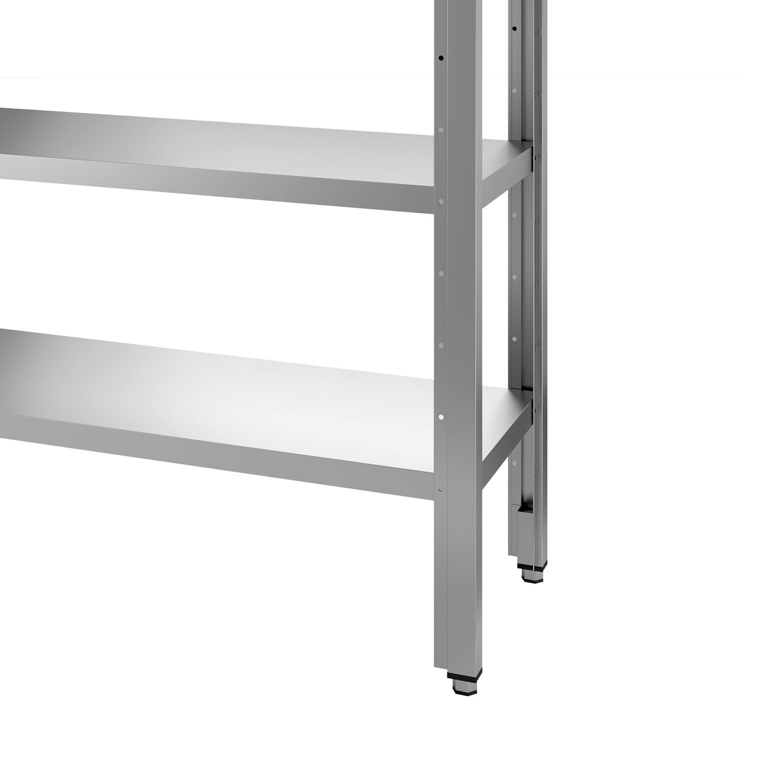 Raft inox cu 4 polite netede, dimensiuni 1000x500x2000h mm, 27 kg