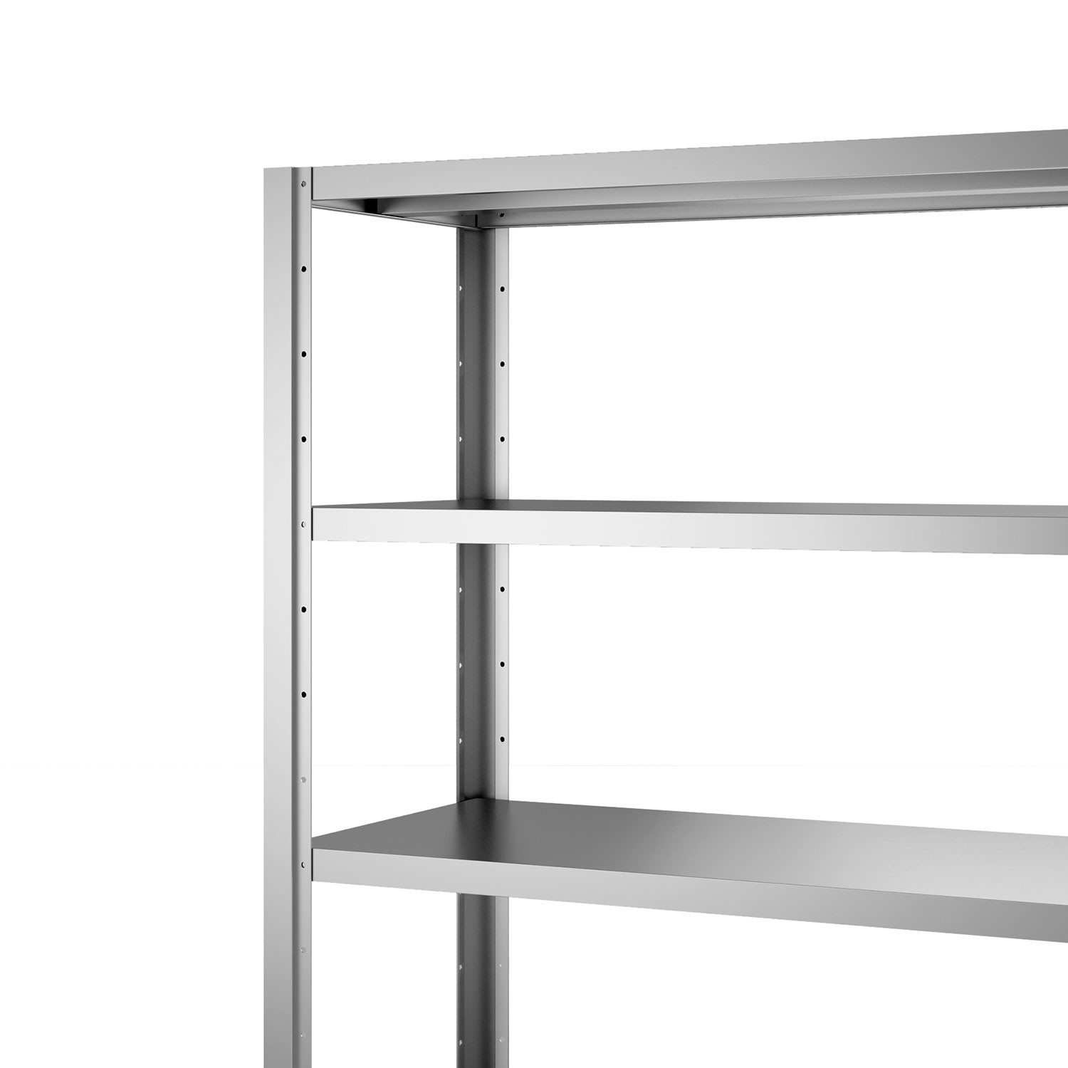 Raft inox cu 4 polite netede, dimensiuni 1000x500x2000h mm, 27 kg