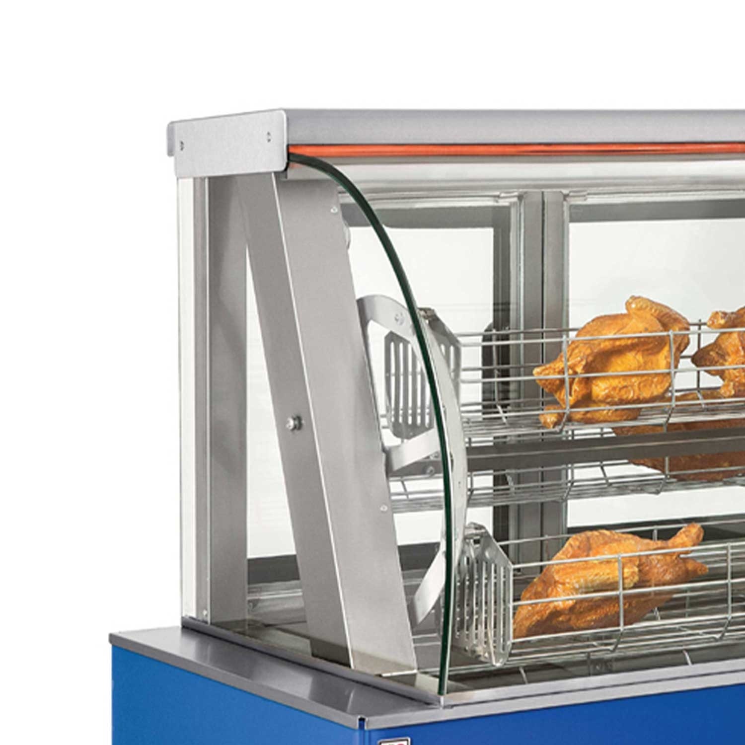 Rotisor electric rotativ, geam curb, 5.4 kW, 4 cosuri, 12-16 pui